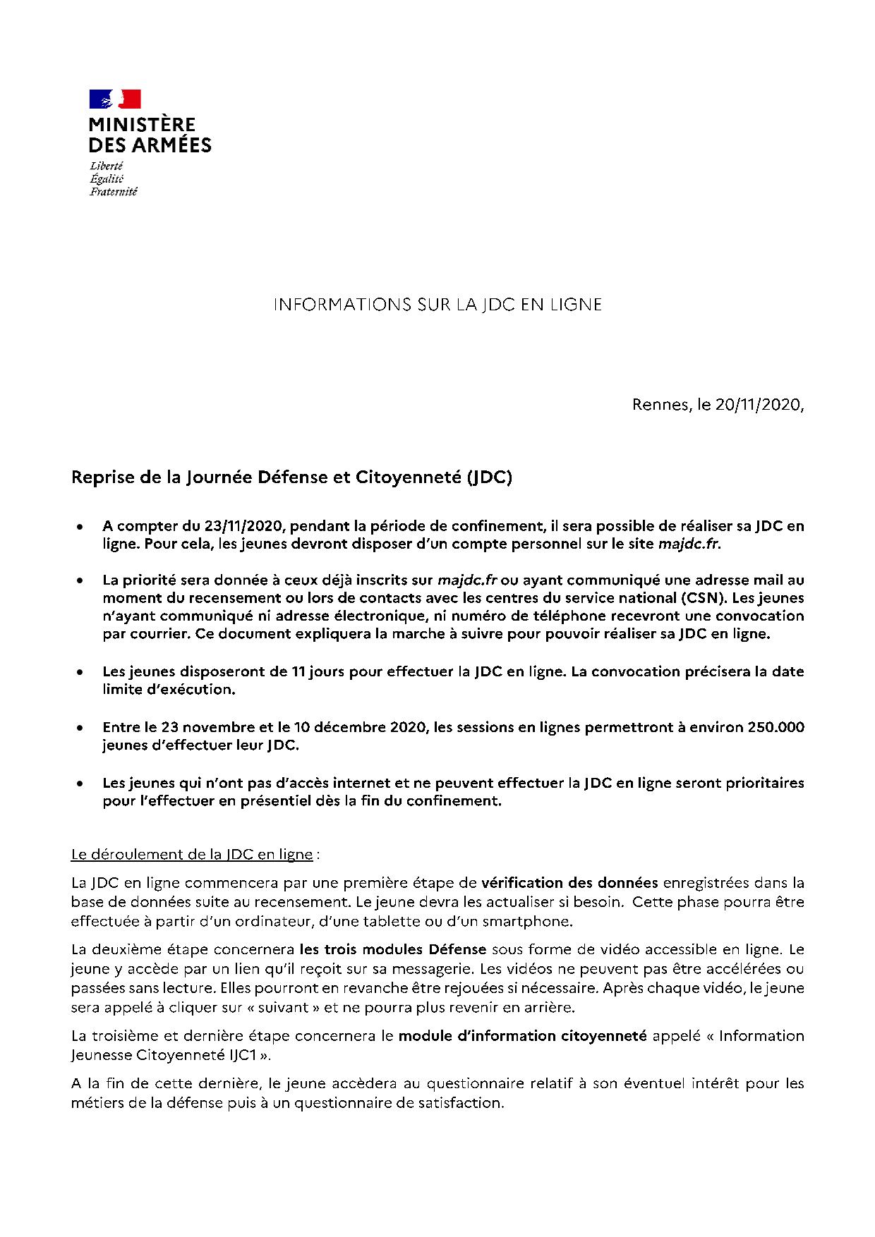 JDC en ligne - Commune de Trévérien